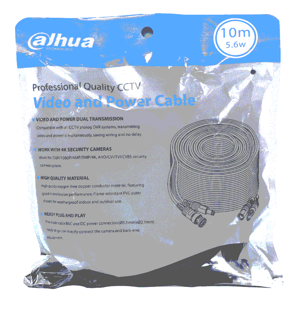 DAHUA DH-PFM942I-10-5 – Cable de 10 Metros Armado para Video y Energía ...