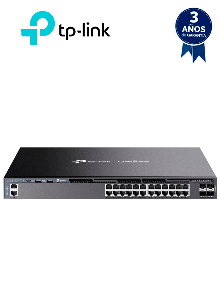 TP-LINK SG6428X – Switch Omada L3 Stackable de 24 puertos Gigabit y 4 ...